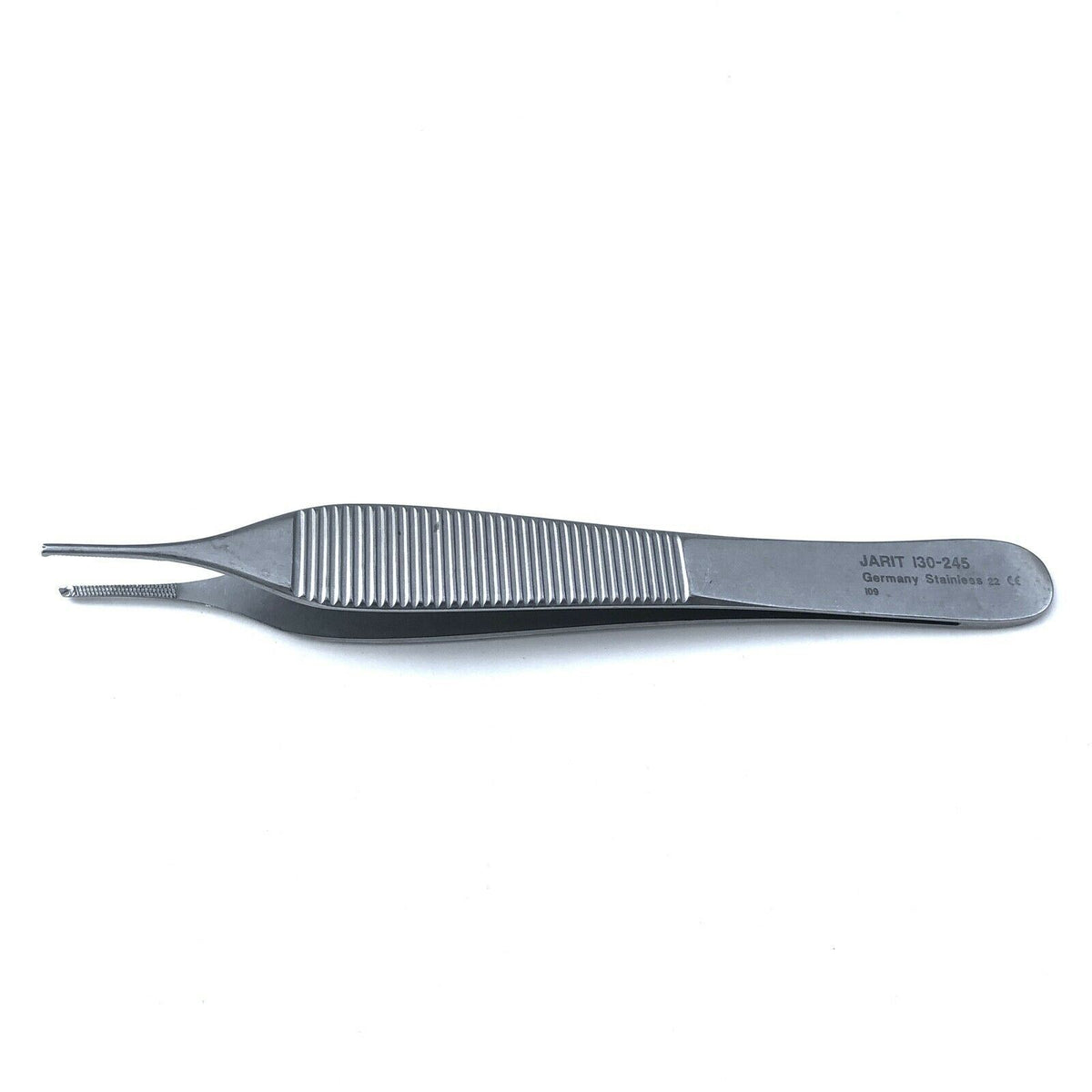 Jarit 130-245 Adson Tissue Forceps Matte Finish, 1x2 Teeth, 4-3/4" (DM – KeeboMed