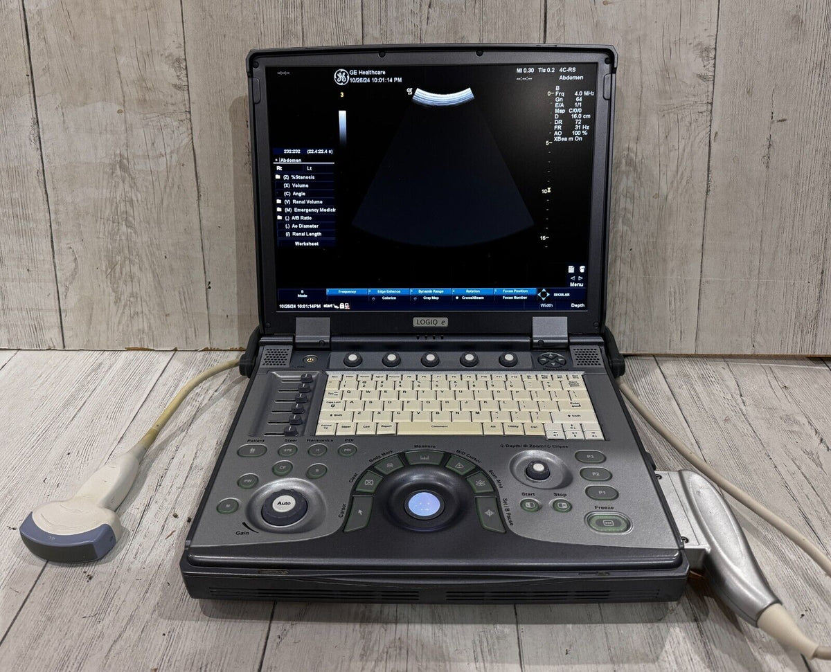 GE Logiq E portable ultrasound 2011 with 4C-Rs Abdominal Probe – KeeboMed