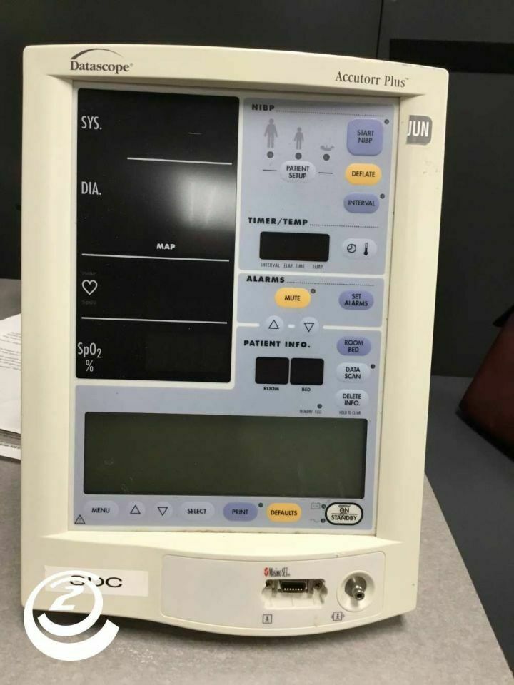 DATASCOPE ACCUTOR PLUS MODEL monitor 510DM model 0998-00-0444-J71 ...