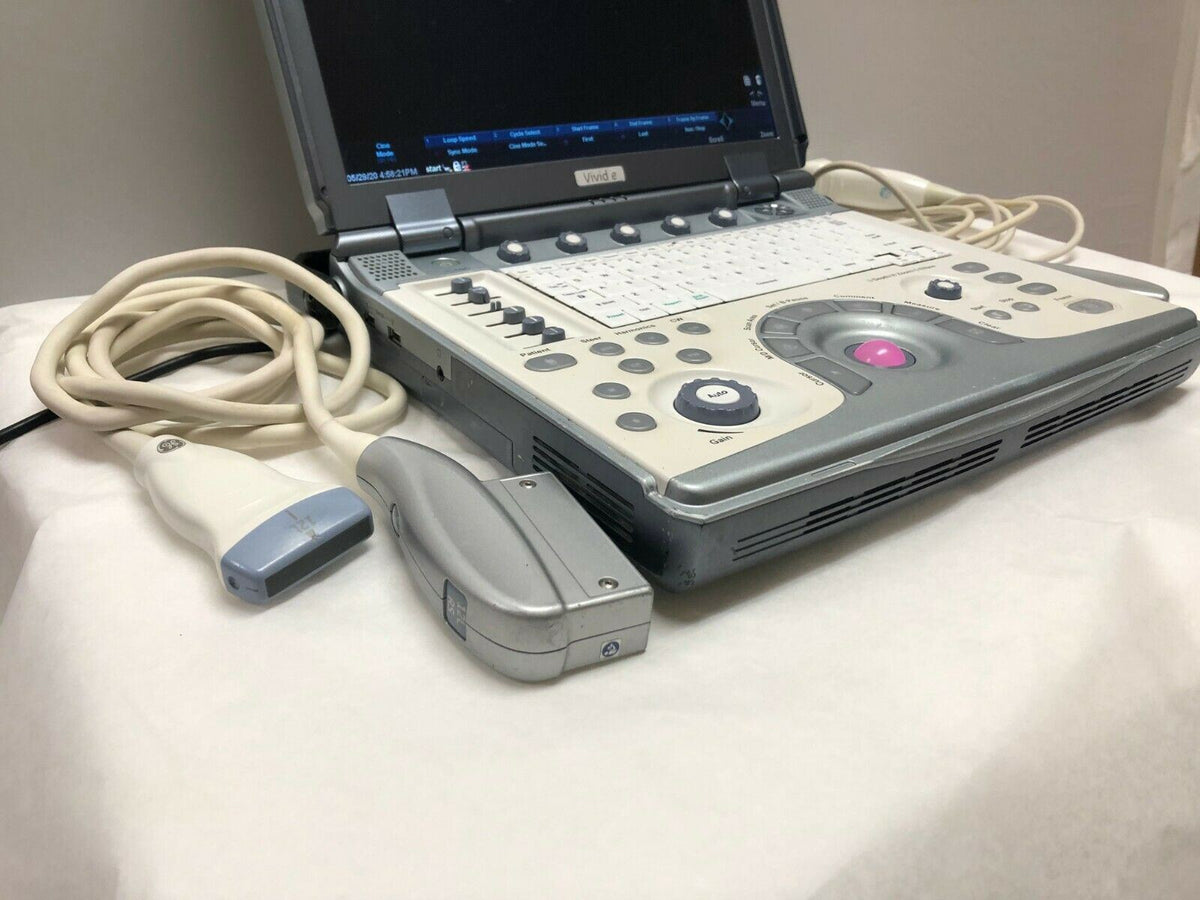 GE Vivid E Color Doppler Ultrasound Scanner, CW Two probes Cardiac&Lin ...