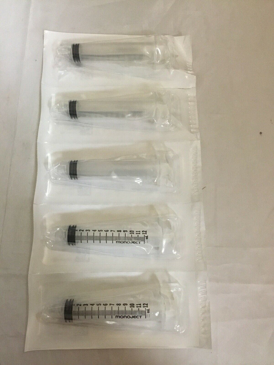 Covidien MONOJECT 12ml Syringe with Luer-Lock Tip, Exp. 05/03/2023 (61 ...