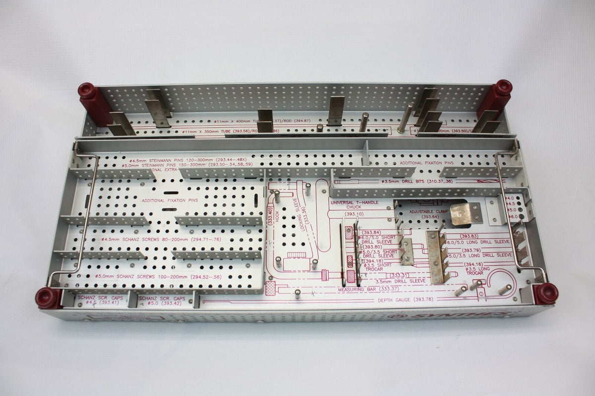 Synthes Large External Fixator Set Graphic Sterilization Case - No Ins ...