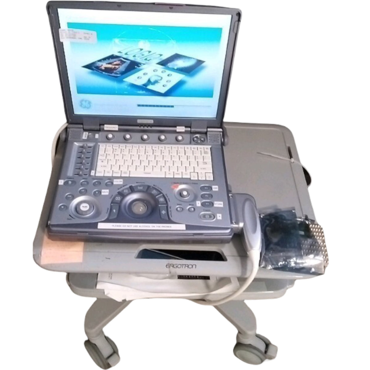 GE LOGIQ E Portable Ultrasound with 12L Probe and Trolley | KeeboMed