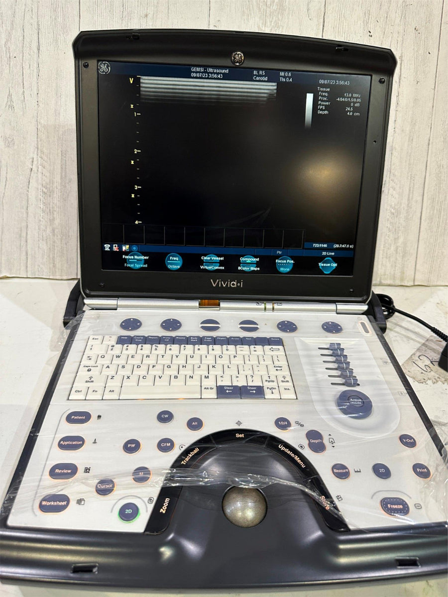 BT12 GE VIVID I PORTABLE ULTRASOUND MACHINE &3S -RS PROBE 2007, ALL OP ...
