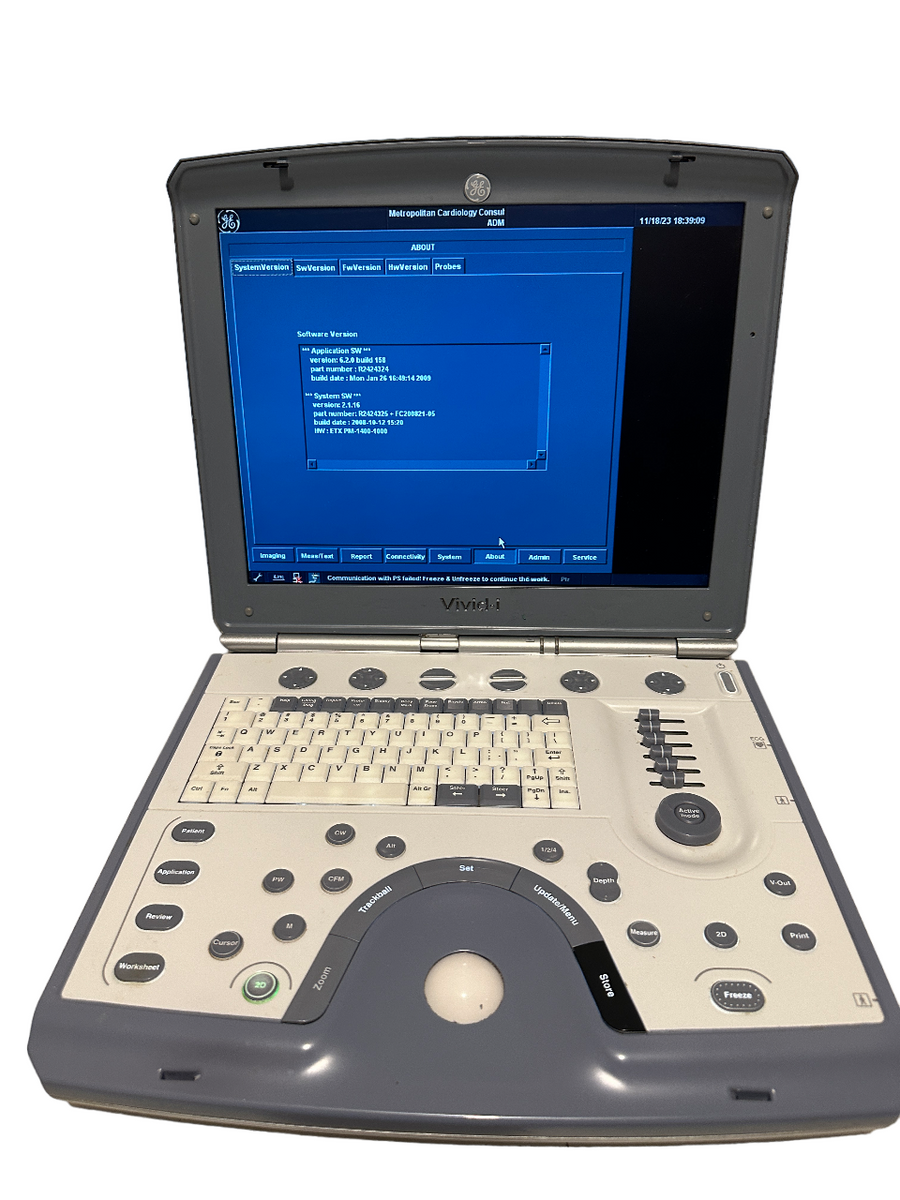 GE Vivid I Color Doppler Ultrasound Scanner & 3S-RS Phased Array Cardi ...