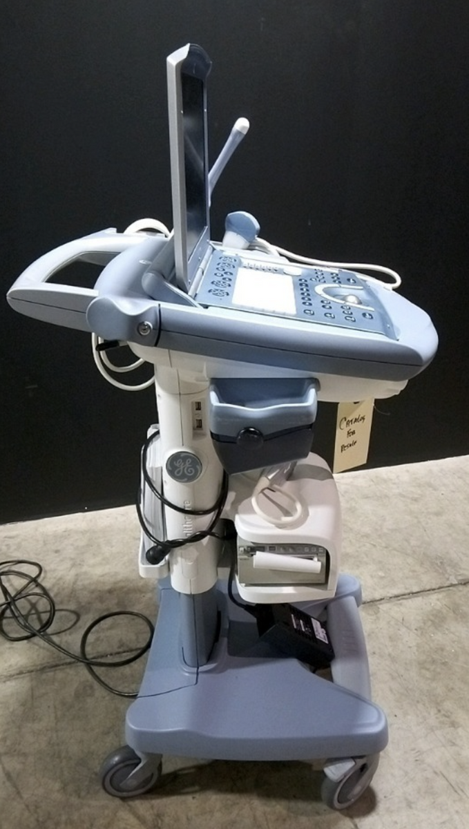 GE VOLUSON-E PORTABLE ULTRASOUND MACHINE WITH 2 PROBES RIC5-9W, AB2-7 ...