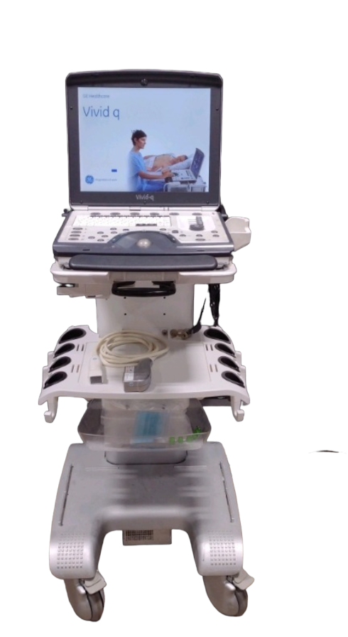 GE VIVID Q PORTABLE ULTRASOUND MACHINE WITH CART 2012 BT12 VERSION ...